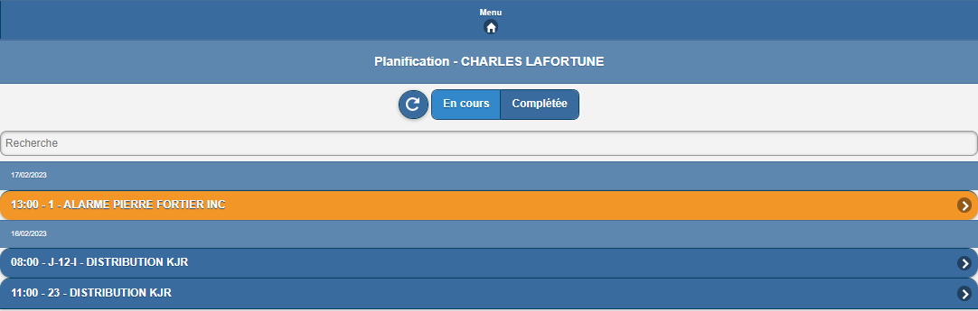 Processus des appels de service et des installations - Prextra